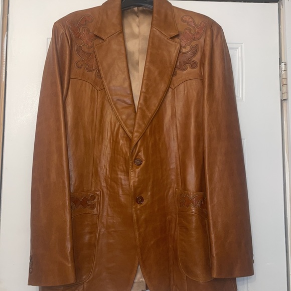 Scully | Jackets & Coats | Vintage Scully Leatherwear Lambskin Blazer ...